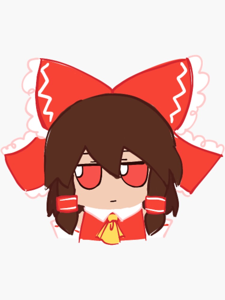 "Fumo Reimu" Sticker for Sale by moonsidesong | Redbubble