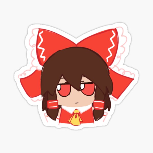 "Fumo Reimu" Sticker for Sale by moonsidesong | Redbubble
