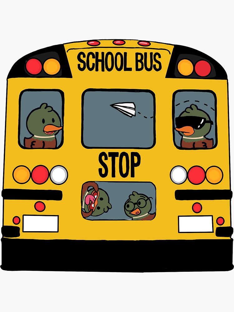 "Ducks on a Bus" Sticker for Sale by theahart71 | Redbubble