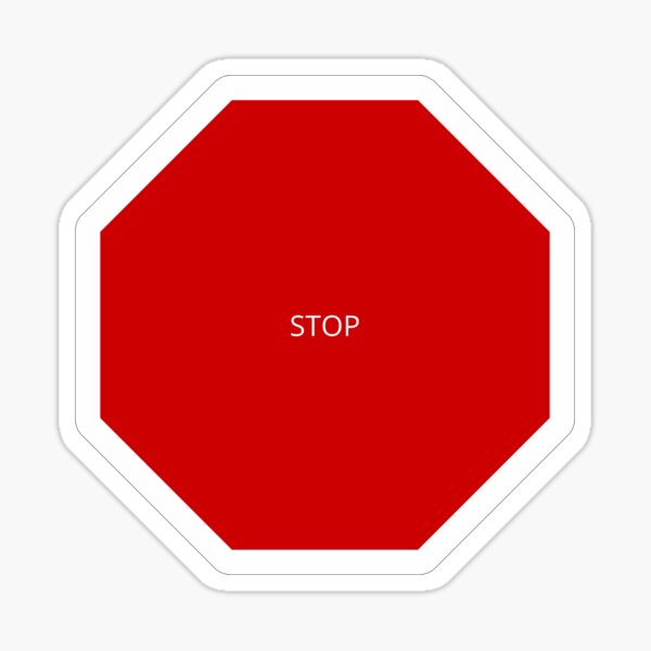 "stop sign" Sticker for Sale by FilipaAndrez | Redbubble