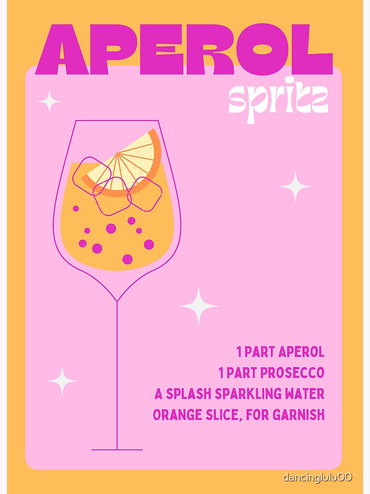 "Aperol Spritz" Art Board Print for Sale by dancinglulu00 | Redbubble