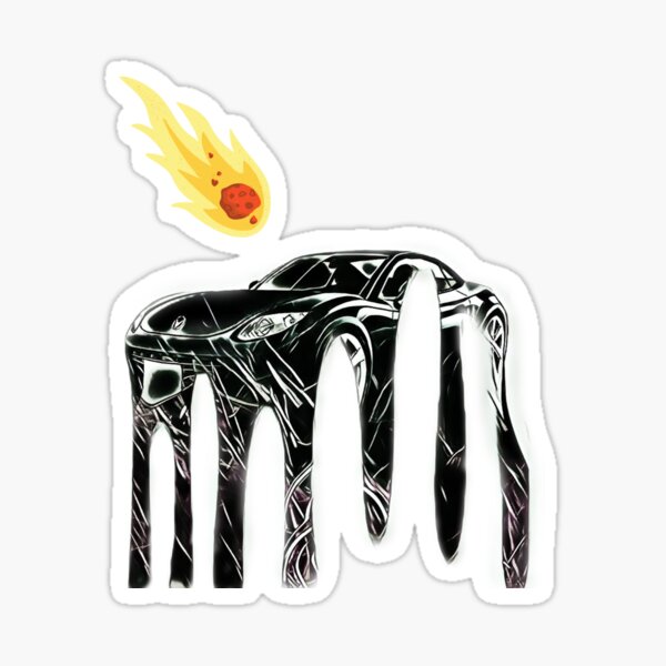 "Car melted by a meteor" Sticker for Sale by MANKOURY | Redbubble