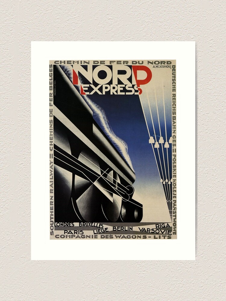 "Vintage Nord Express Europe Railroad Travel" Art Print for Sale by ...