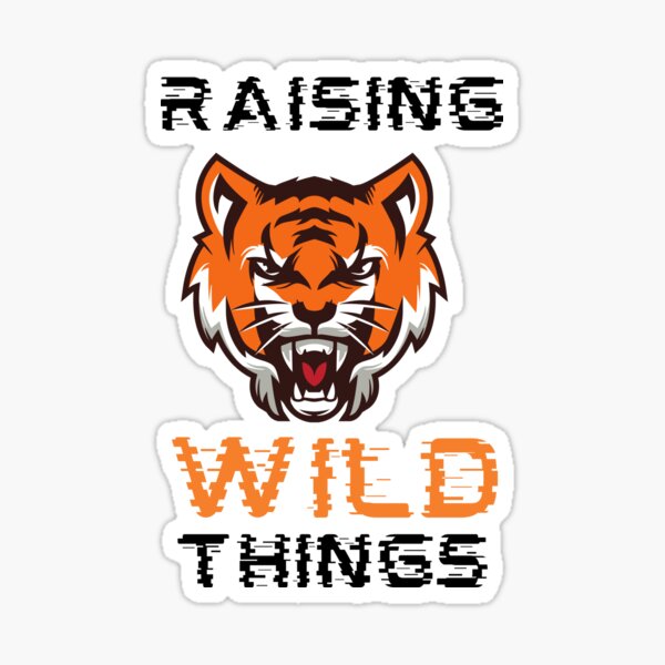 "RAISING WILD THINGS" Sticker for Sale by Manizilla | Redbubble