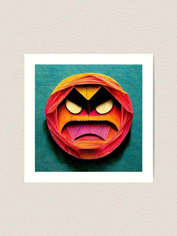 "Angry Emoji Origami and Manga edition" Art Print for Sale by ...