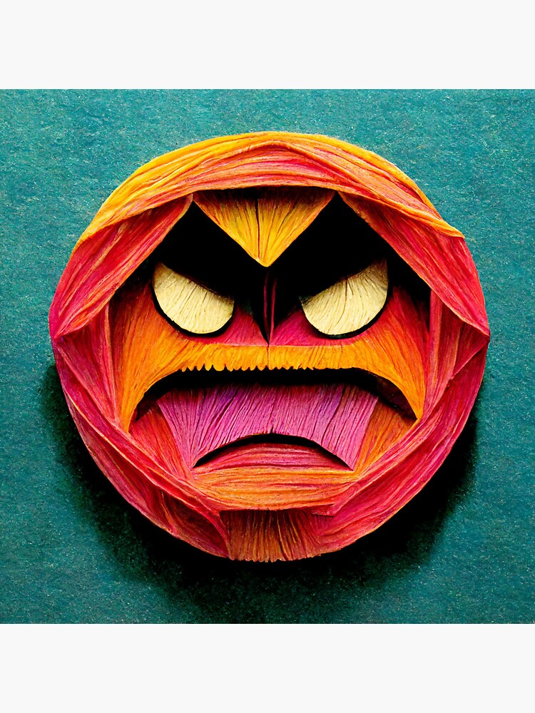 "Angry Emoji Origami and Manga edition" Art Print for Sale by ...