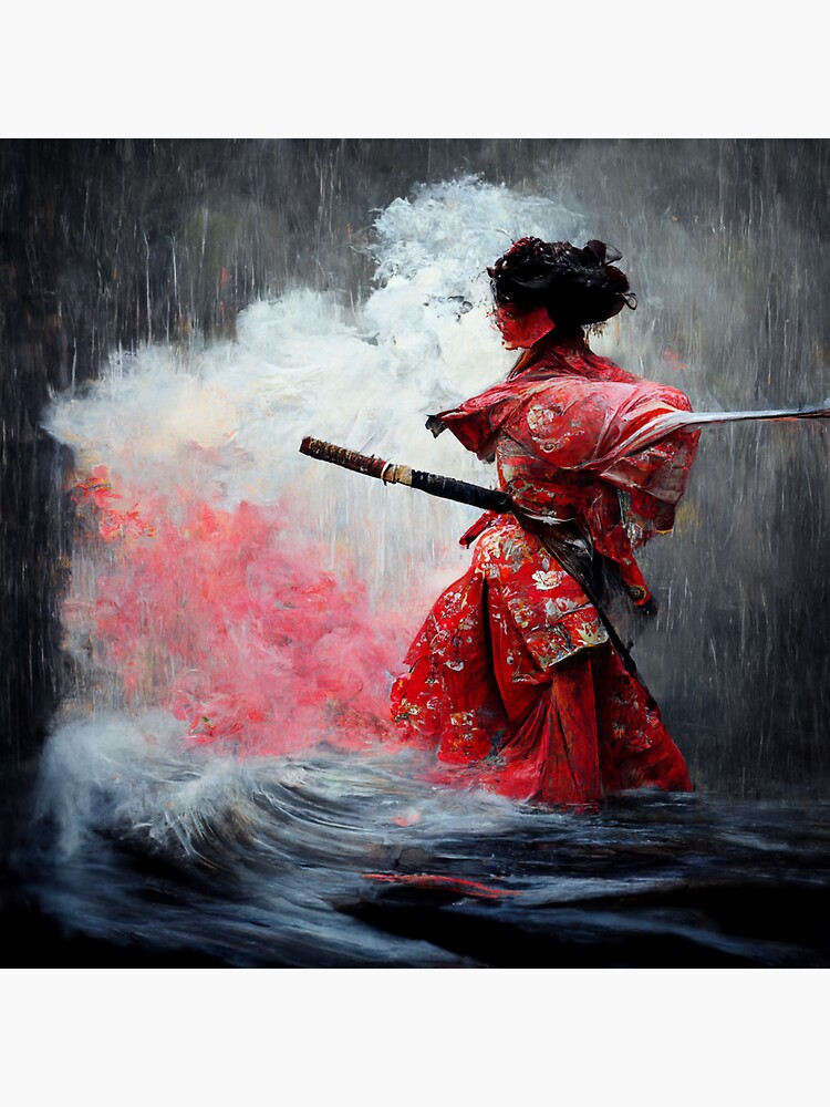 ""onna musha" a female warrior" Sticker for Sale by nej-3s | Redbubble