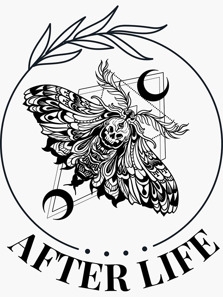 "After Life Death Moth" Sticker for Sale by Benb2567 | Redbubble