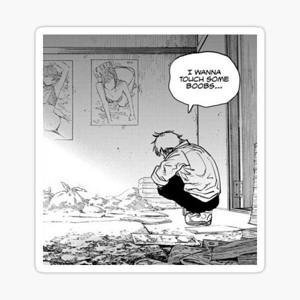 "Denji Manga panel" Sticker for Sale by ashleighm30 | Redbubble