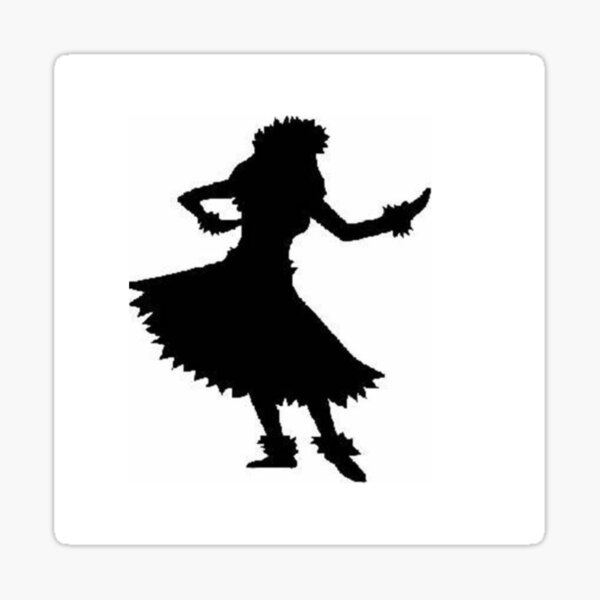 "Natural Hula Dancer Silhouette " Sticker for Sale by HawaiianBlues ...