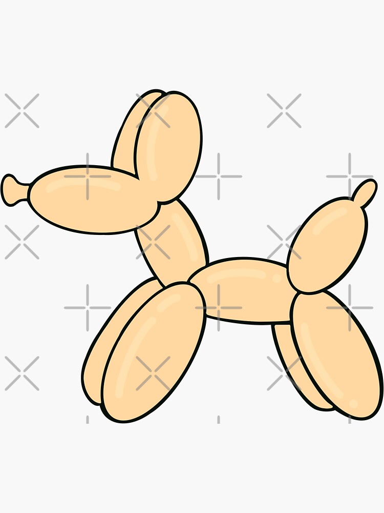 "Light Orange Balloon Dog" Sticker for Sale by fellowArtist2 | Redbubble