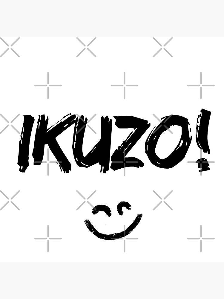 "Smiley Drawn Qoute IKUZO" Sticker for Sale by DezignYoyo | Redbubble