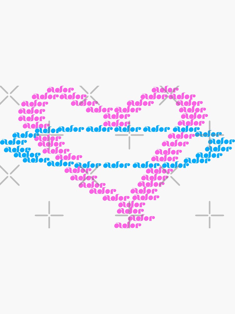 "NewJeans Ador Label Merch Heart Logo" Sticker for Sale by xenocene ...