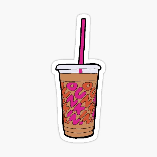 "dunkin cold cup " Sticker for Sale by audgep0dge | Redbubble