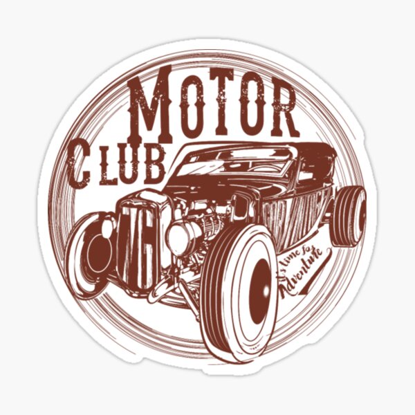 "motor-club-emblem-shape" Sticker for Sale by MatthijsVeltman | Redbubble