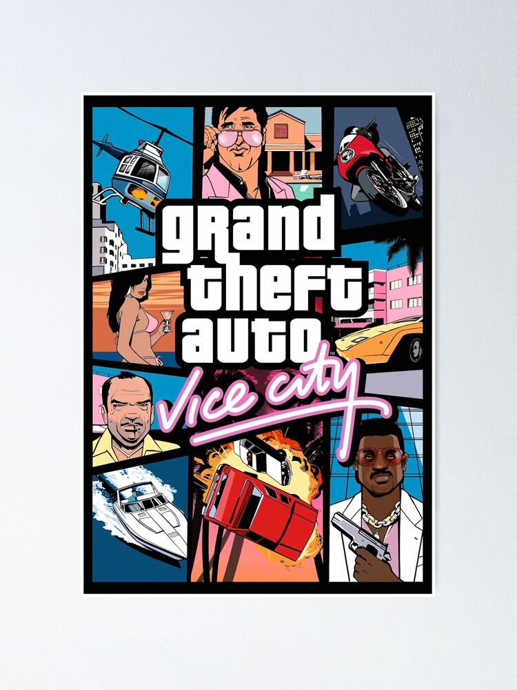 "GTA Vice City" Poster for Sale by imaMunchkin | Redbubble