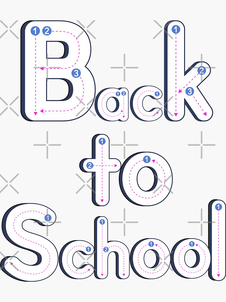 "Back to school, let's go to school" Sticker for Sale by maskolor22 ...