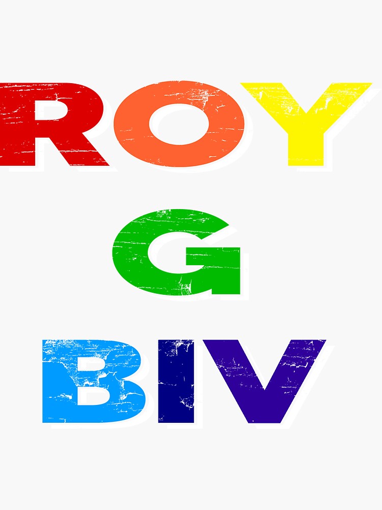 "ROY G BIV Rainbow Colors" Sticker for Sale by 12thMoon | Redbubble