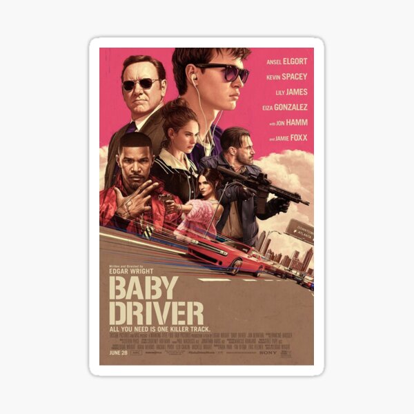 "Baby Driver Movie Poster" Sticker for Sale by jjpaulaman | Redbubble
