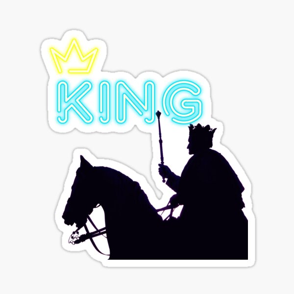 "King" Sticker for Sale by funkies | Redbubble