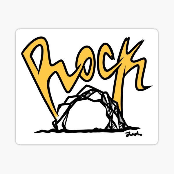 "Rock x Hard Rock" Sticker for Sale by Jiparaegi | Redbubble