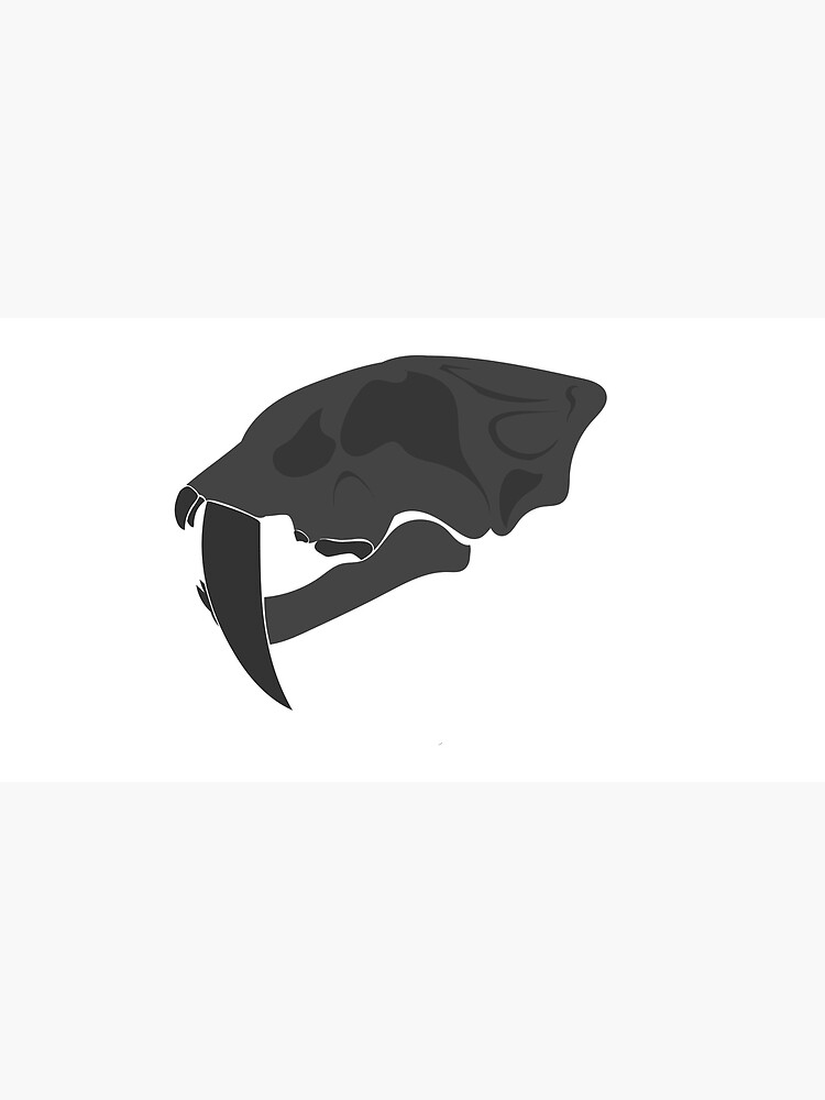 "Dark Smilodon Skull / Dark Saber Tooth Cat Skull" Poster for Sale by ...