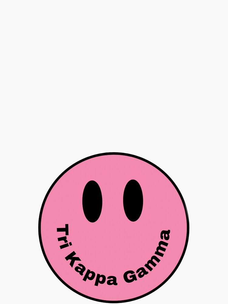 "Tri Kappa Gamma Smiley" Sticker for Sale by yeehawmanda | Redbubble