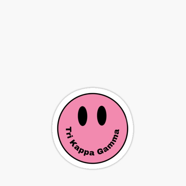 "Tri Kappa Gamma Smiley" Sticker for Sale by yeehawmanda | Redbubble