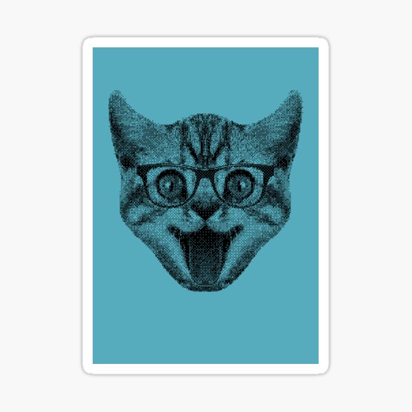 "Funny Cat face" Sticker for Sale by dikadezign | Redbubble