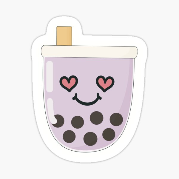 "Taro Boba Milk Tea" Sticker for Sale by vaque- | Redbubble