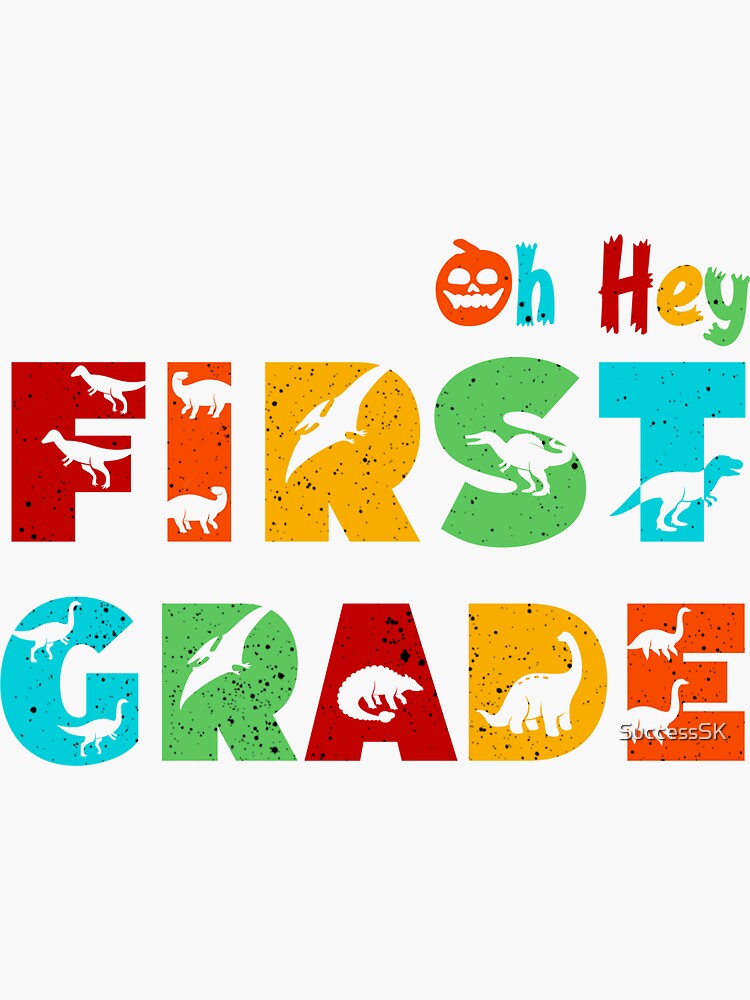 "Oh Hey First Grade Dinosaur Halloween Back To School Teacher Student ...