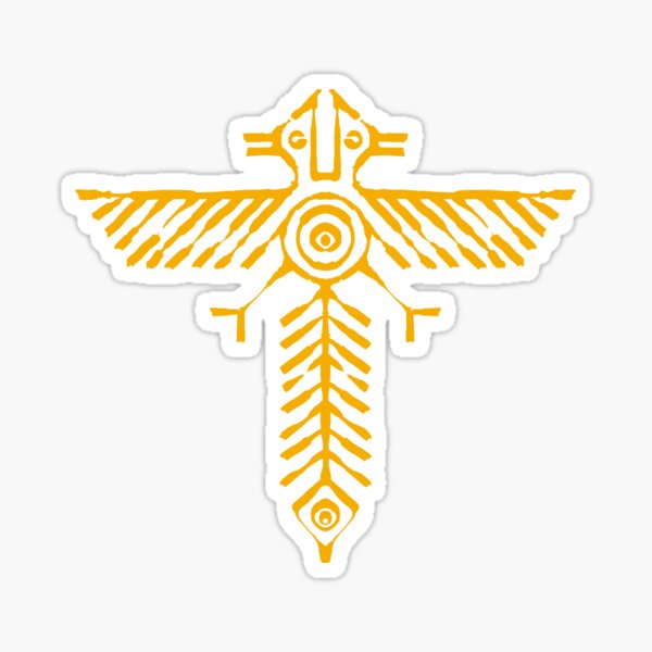 "Phoenix Berunda Gandaberunda Abstract Mythical Bird Art Yellow ...