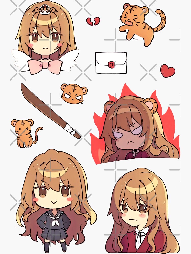 "Toradora - Taiga Aisaka Love Sticker" Sticker for Sale by friesens ...