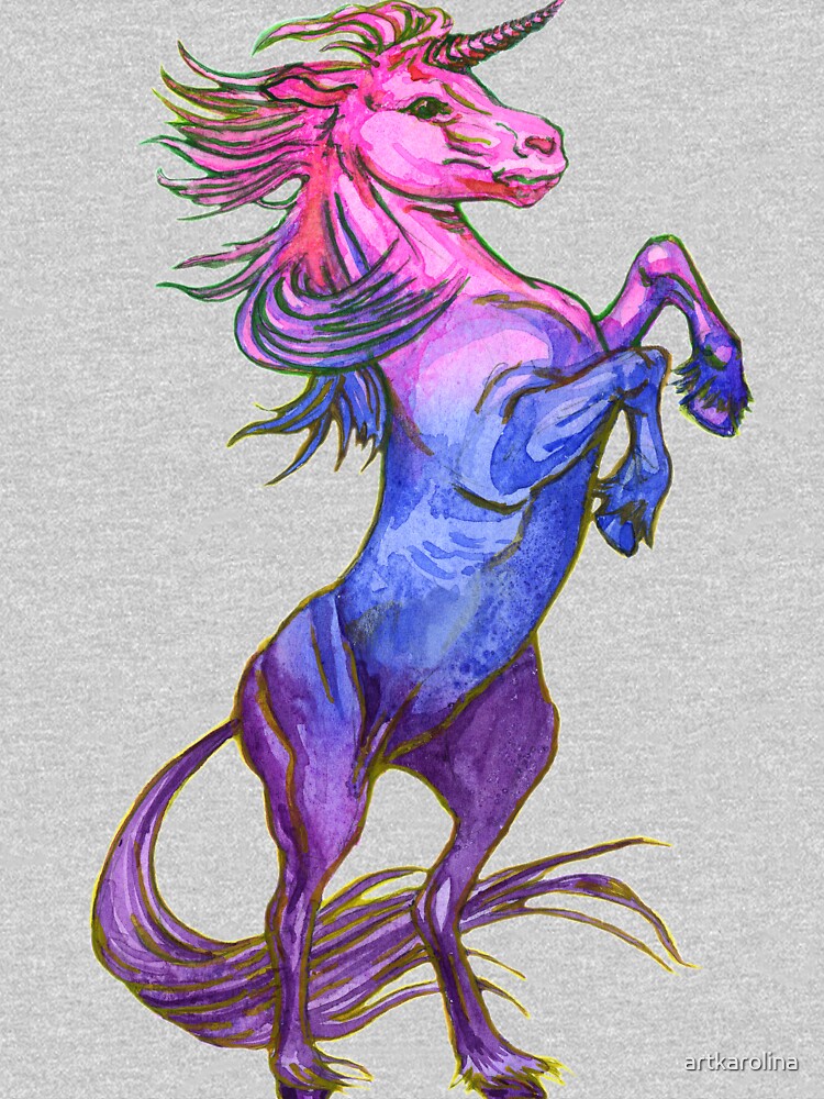 "Bi-Pride Unicorn - Bi Colors / Bisexual" Pullover Hoodie for Sale by artkarolina | Redbubble