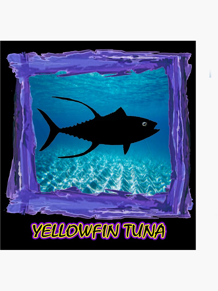 "YELLOWFIN TUNA " Sticker for Sale by cgullart | Redbubble