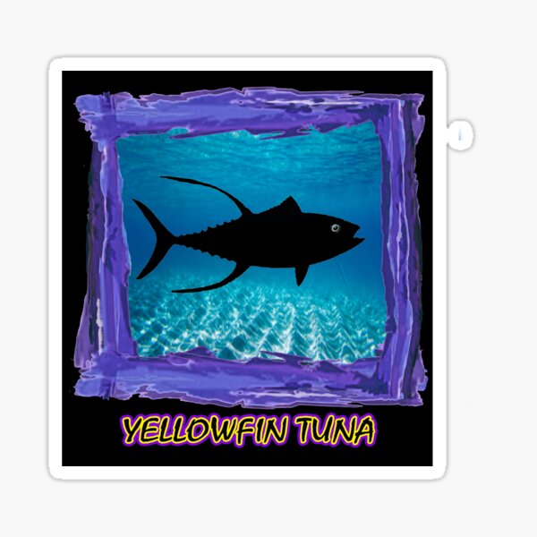 "YELLOWFIN TUNA " Sticker for Sale by cgullart | Redbubble