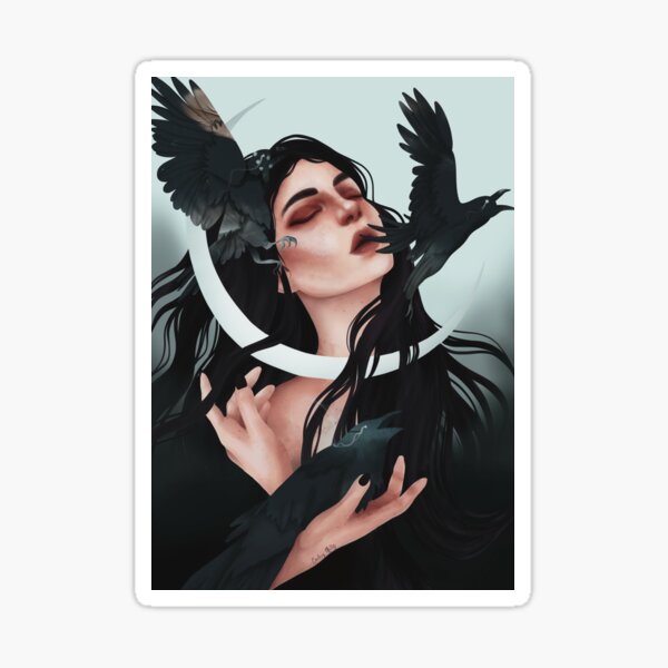 "The Morrigan" Sticker for Sale by ceejart | Redbubble