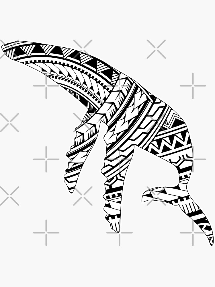 "Whale: Polynesian Samoan Tatau Pattern T-Shirt" Sticker for Sale by ...