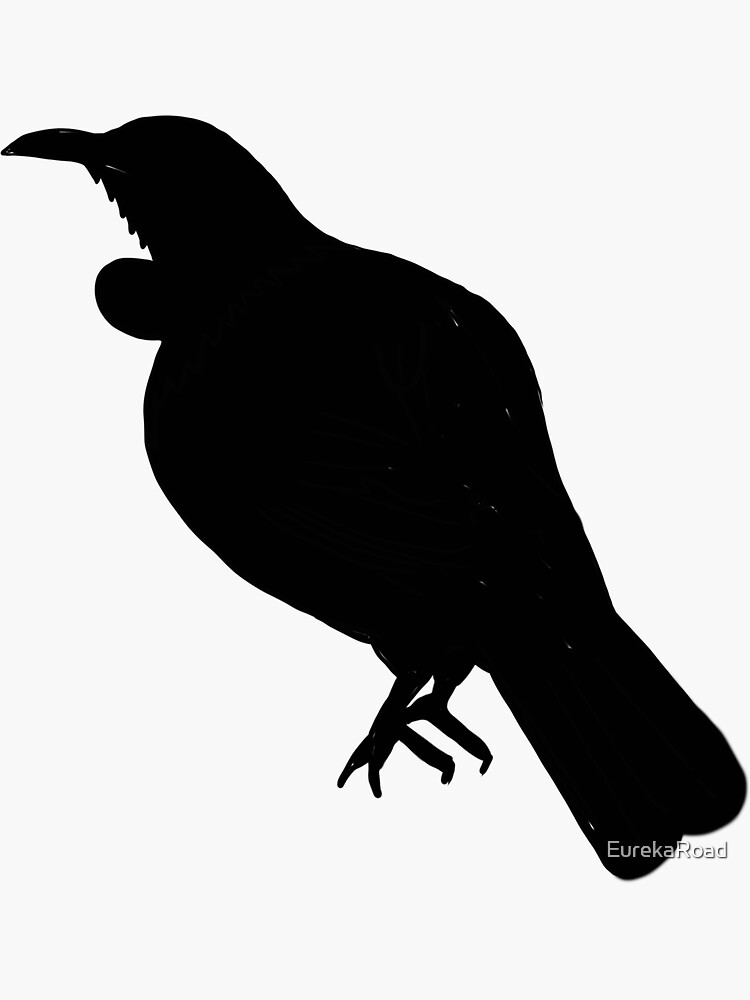 "Tui bird Sillouette" Sticker for Sale by EurekaRoad | Redbubble