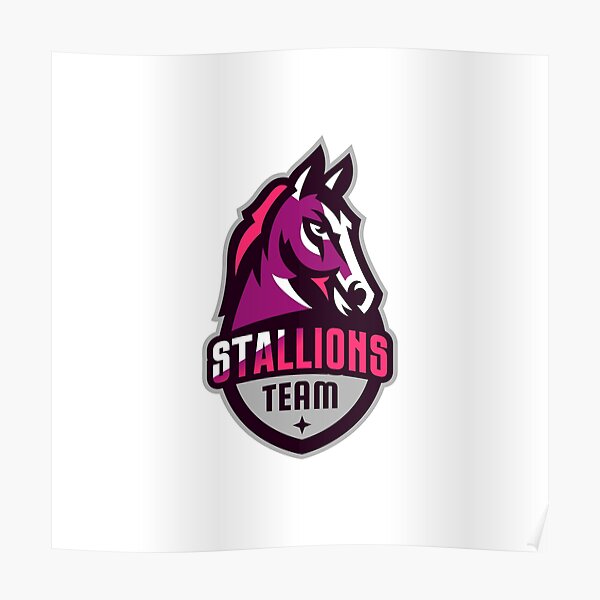 "Stallion team" Poster for Sale by Lyricst | Redbubble