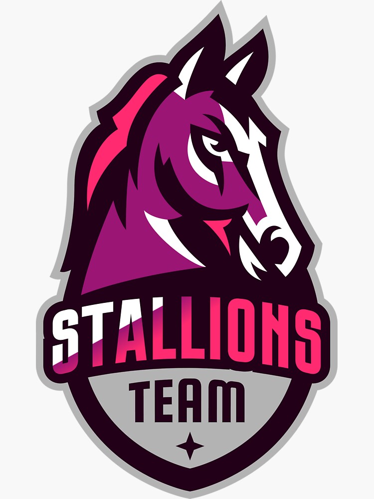 "Stallion team" Sticker for Sale by Lyricst | Redbubble