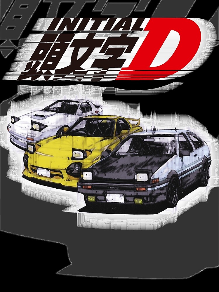 "Initial D AE86 & RX7 Sketch" Art Print for Sale by ThedaYung | Redbubble