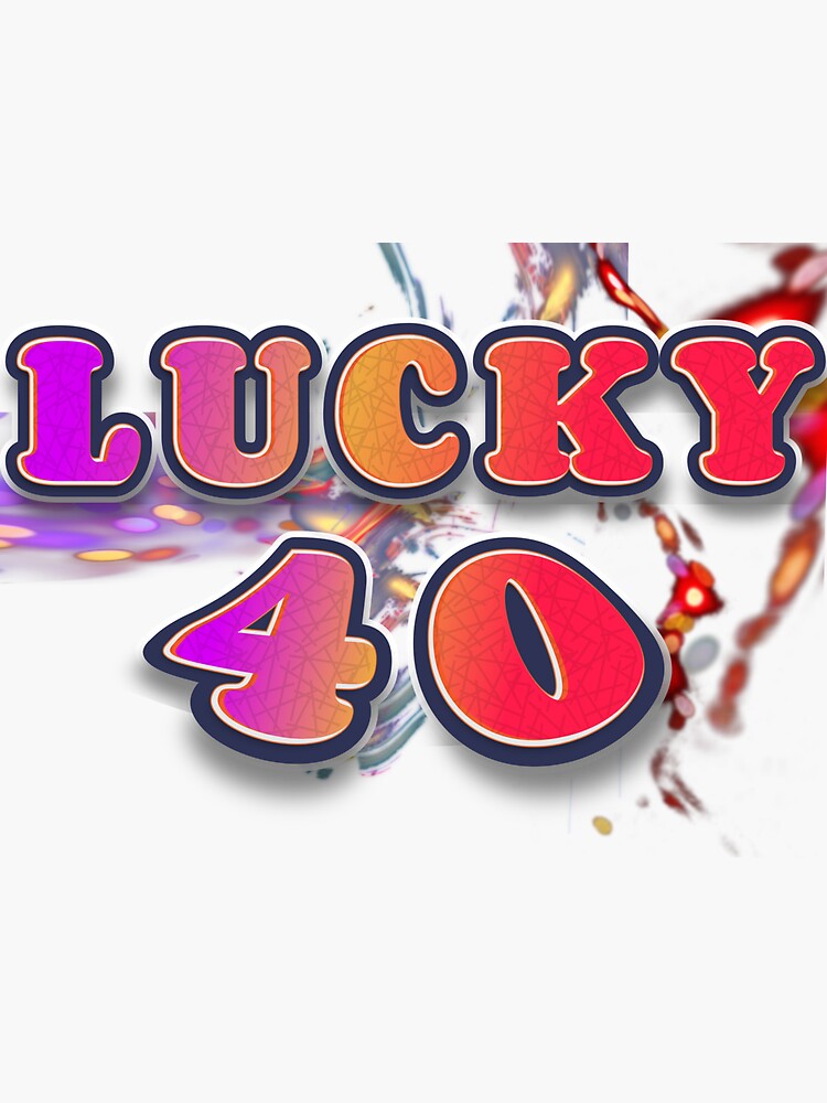 "Lucky 40" Sticker for Sale by Umojo77 | Redbubble
