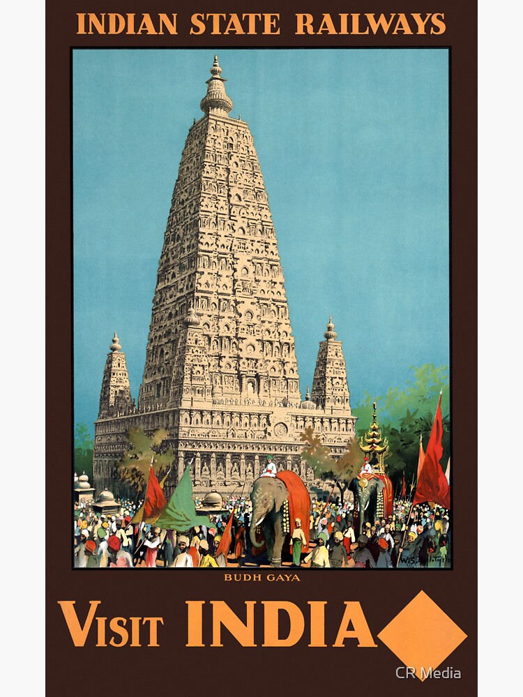 "India Railways Vintage Travel Poster Restored" Sticker for Sale by ...