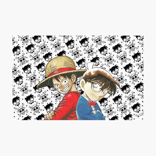 "Detective Conan/One Piece Edit - Conan and Luffy!" Photographic Print ...