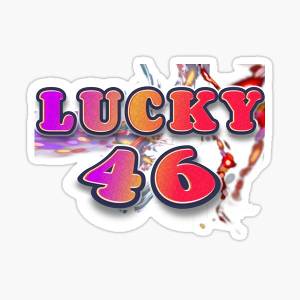 "Lucky 46" Sticker for Sale by Umojo77 | Redbubble