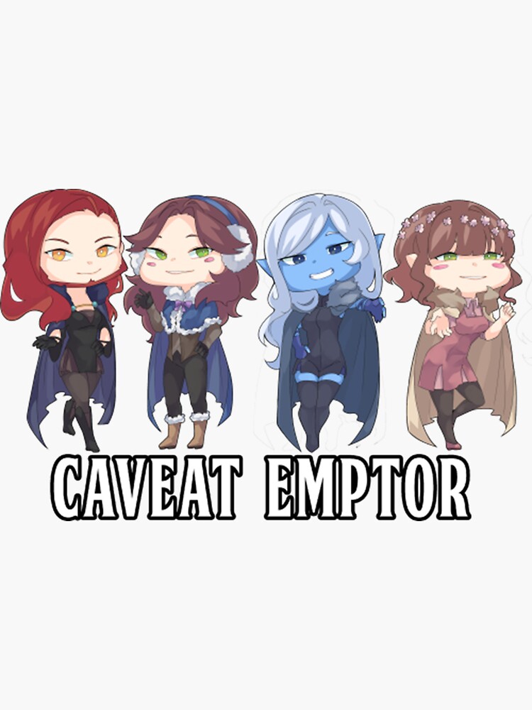 "Chibi Caveat Emptor" Sticker for Sale by JonesDama | Redbubble