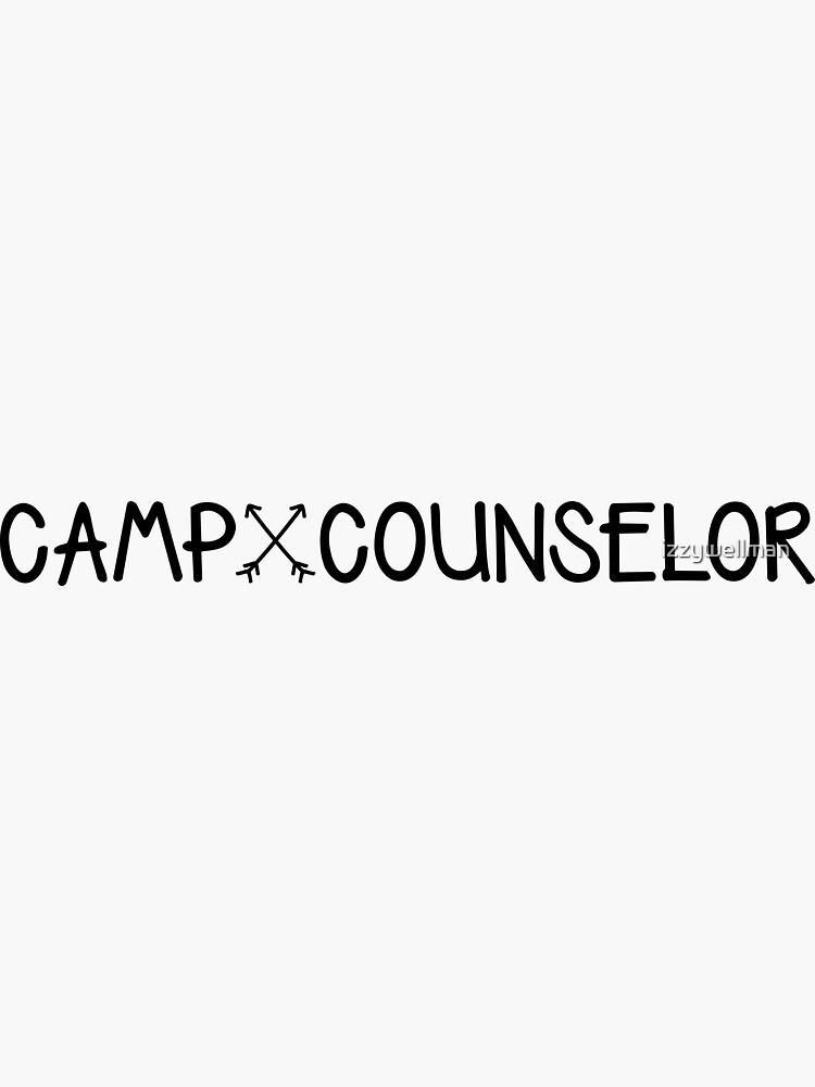 "Camp Counselor 1" Sticker for Sale by izzywellman | Redbubble