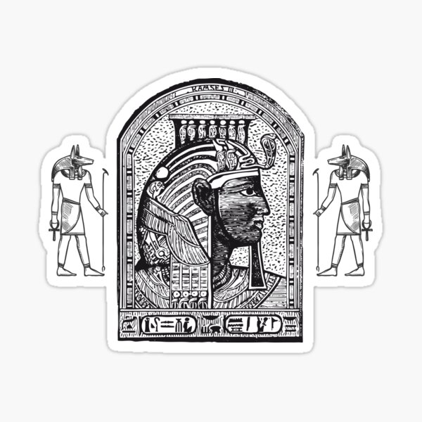 "Egyptian Pharaoh And Gods" Sticker for Sale by ArtOfStars | Redbubble