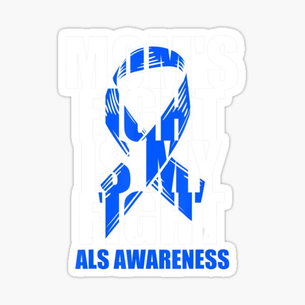 "ALS Awareness Month Blue Ribbon Moms Fight May Support Gift " Sticker ...